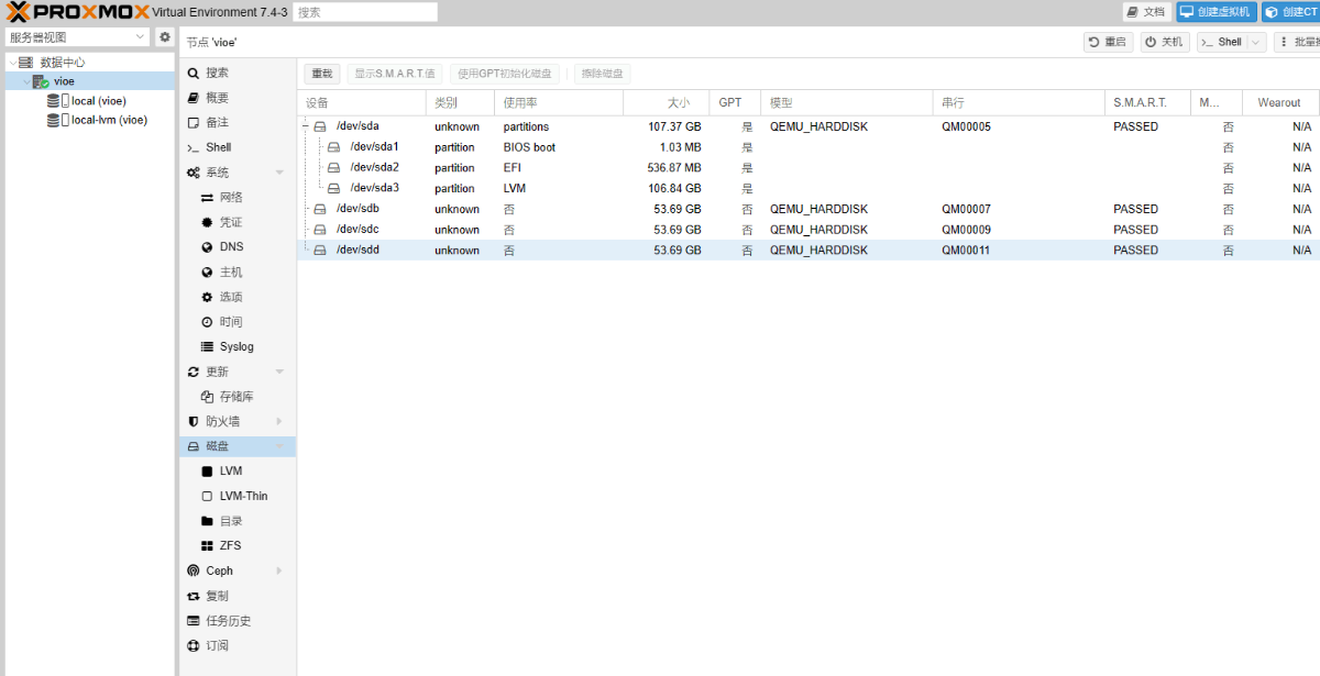 Proxmox VE组建软RAID-Miku01